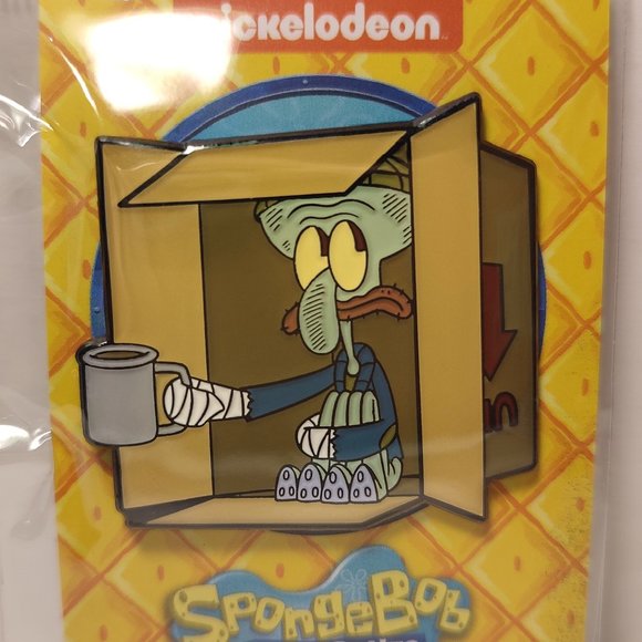 Nickelodeon | Jewelry | Spongebob Squarepants Homeless Squidward Enamel ...